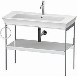 Duravit White Tulip Waschtisch-Konsole WT4544L8585 98,4 x 45 cm, Weiß Hochglanz, bodenstehend, Metall, 1 Handtuchhalter links