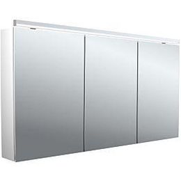 Emco pure 2 Classic Aufputz-Lichtspiegelschrank 979705506 1400x729mm, mit LED-Aufsatzleuchte, 3-türig, Aluminium