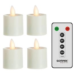 Sompex LED-Kerze 4er Set Sompex Flame LED Teelicht (Set