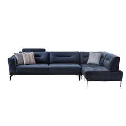 JVmoebel Ecksofa Dunkelblau Ecksofa Wohnzimmer L-Form Modern Design