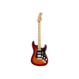 Fender E-Gitarre, Player Stratocaster HSS Plus Top MN Aged Cherry Burst