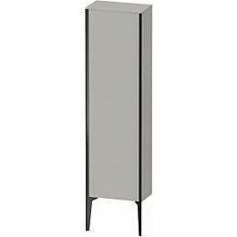 Duravit XViu Halbhochschrank XV1315LB207 40x24x133cm, schwarz matt, Tür links, betongrau matt