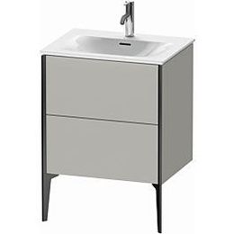 Duravit XViu Waschtisch-Unterschrank XV43000B207 61 x 59,1 x 48 cm, betongrau matt, 2 Auszüge, schwarz matt