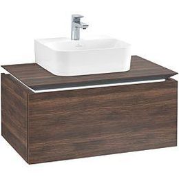 Villeroy & Boch Villeroy und Boch Villeroy & Boch Legato Waschtischunterschrank B733L0VH 80x38x50cm, mit LED-Beleuchtung, Arizona Oak