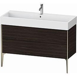 Duravit XViu Waschtisch-Unterschrank XV45380B169 118,4 x 49,3 x 45,4 cm, nussbaum gebürstet, 2 Auszüge, champagner matt