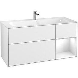 Villeroy & Boch Villeroy und Boch Finion Waschtischunterschrank G070GFGF 119,6x59,1cm, Emotion, Regal rechts Glossy white lacquer, Glossy white lacquer