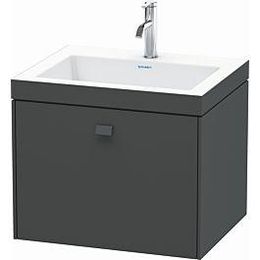 Duravit Brioso c-bonded Waschtisch mit Unterbau BR4600N1052, 60x48cm Europ. Eiche/Chrom, o. Hahnl.