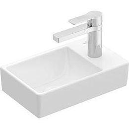 Villeroy & Boch Villeroy und Boch Avento Handwaschbecken 43003L01 36 x 22 cm, 1 Hahnloch, ohne Überlauf, links, weiß
