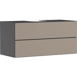 Hansgrohe Xevolos E Waschtischunterschrank 54195390 1180x555x550mm, 2 Schubladen, schiefergrau matt, bronze Struktur