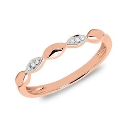 UNIQUE Goldring Ring 585er Roségold Diamanten