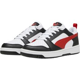 Puma® Sneaker "Rebound Low", Colourblocking, Leder-Optik, für Herren, weiß, 44