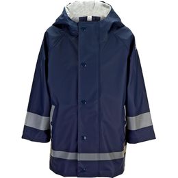 Sterntaler® Regenjacke, Stehkragen, Kapuze, für Babys und Kleinkinder, blau, 128