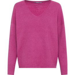 Only® Strickpullover, V-Ausschnitt, für Damen, pink, XL