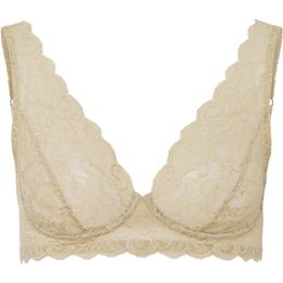 Hanro Moments Bralette, Spitze, floral, für Damen, gelb, 80D