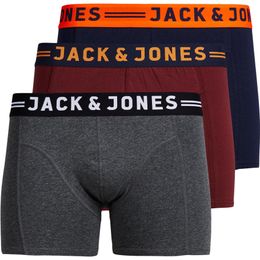 Jack & Jones JACK & JONES Pants kurz, 3er-Pack, Logo-Bund, für Herren, rot, XXL
