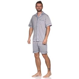 EloModa Capri-Pyjama Herren Pyjama Short & Hemd Schlaf-Anzug; Gr. M L XL 2XL (2 tlg)
