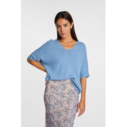 Rich & Royal V-Ausschnitt-Pullover RICH & ROYAL Gr. M, blau (french blue) Damen Pullover V-Pullover