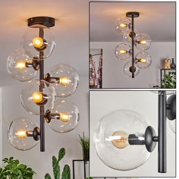 hofstein Gastor Deckenleuchte Glas 15 cm Klar, 6-flammig