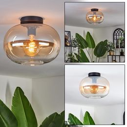 hofstein Apedo Deckenleuchte Glas 30 cm Bernsteinfarben, Klar, 1-flammig