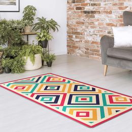 Teppich Geometrie zum Quadrat mit Rahmen