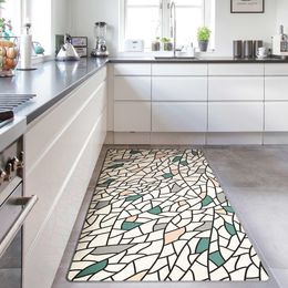 Teppich Mosaiklinien Muster Pastell