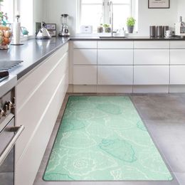 Teppich Mollusken Design in Pastell