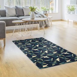 Teppich Kleine Vögel in Blau