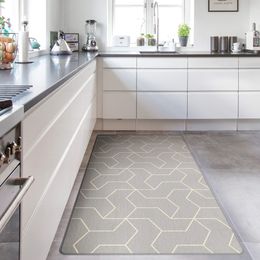Teppich Geometrisches Muster kurze Wellenrauten