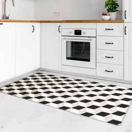 Teppich Geometrischer Fliesenmix Würfel Schwarz