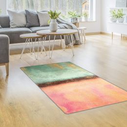 Teppich Pastell Sommer mit Gold