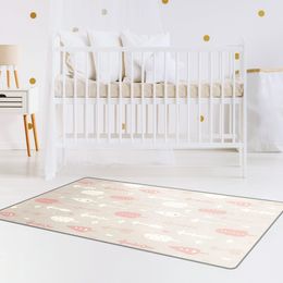 Teppich Indianerpfeile mit Herzen Rosa Grau