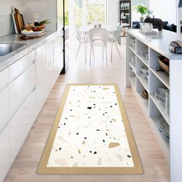 Teppich Detailliertes Terrazzo Muster San Remo mit Rahmen
