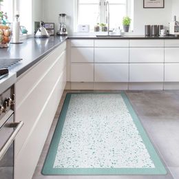 Teppich Detailliertes Terrazzo Muster Genua mit Rahmen