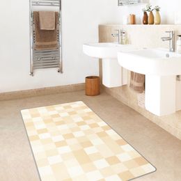 Teppich Geometrisches Muster Mosaik Gelb