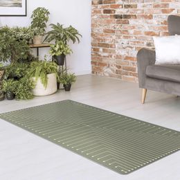 Teppich Geometrische Ecken olive