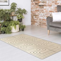 Teppich Geometrische Wellen creme