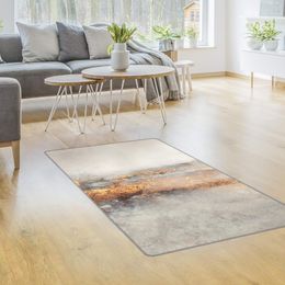 Teppich Gold-Grauer Nebel