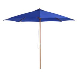 Outsunny Sonnenschirm mit leichtgängigem Seilzug blau 3 x 2,7 m (ØxH)