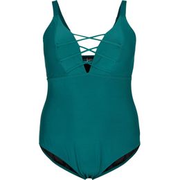 Swim By Zizzi Badeanzug 'SDIOR' Damen Gr&ouml;&szlig;e 10XL smaragd
