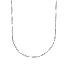 Firetti Kette ohne Anhänger Schmuck Geschenk Silber 925 Halsschmuck Halskette Singapurkette, Made in Germany, silberfarben