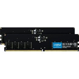 CRUCIAL 32GB Kit (2x16GB) DDR5-5200 UDIMM Arbeitsspeicher, schwarz