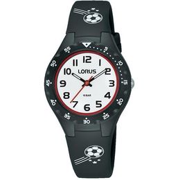 Lorus Quarzuhr Lorus Kids, RRX45GX9, Fußballuhr, Armbanduhr, Kinderuhr, mit Fußballmotiv, ideal auch als Geschenk, schwarz