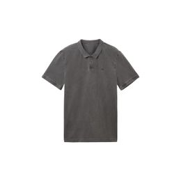 Tom Tailor Denim Herren Basic Poloshirt, grau, Uni, Gr. XS