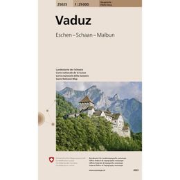 Swisstopo 25025 Vaduz, Karte (im Sinne von Landkarte)