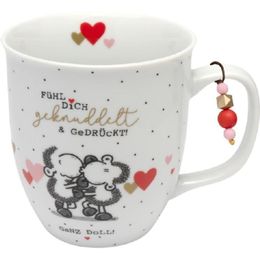 Sheepworld Tasse "Fühl Dich geknuddelt"