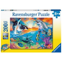 RAVENSBURGER VERLAG Ravensburger Kinderpuzzle - 12900 Ozeanbewohner - Unterwasser-Puzzle für Kinder ab 8 Jahren, mit 200 Teilen im XXL-Format