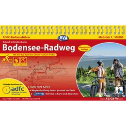 ADFC-Radreiseführer Bodensee-Radweg 1:50.000 praktische Spiralbindung, reiß- und wetterfest, GPS-Tracks Download - Roland Schmellenkamp, Karte (im Sinne von Landkarte)