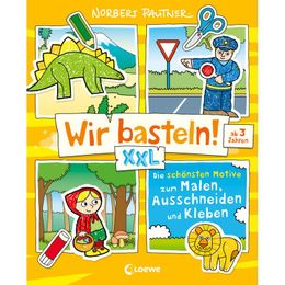 Loewe Wir basteln! XXL - Die schönsten Motive zum Malen, Ausschneiden und Kleben (gelb), Kartoniert (TB)