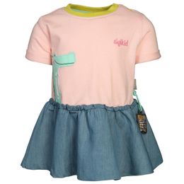 Sigikid - Kurzarm-Kleid KROKO in rosa/jeansblau, Gr.74