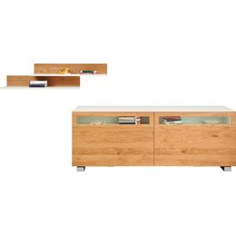 now! by hülsta Sideboard NOW BY HÜLSTA "now vision" Sideboards Gr. B/H/T: 317 cm x 140,8 cm x 52 cm, weiß (lack weiß) Sideboards mit 2 Wandregalen, 3-tlg.